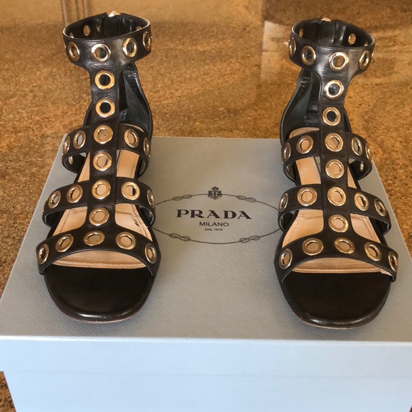 Prada | Shoes | Sold Prada Gladiator Sandals | Poshmark